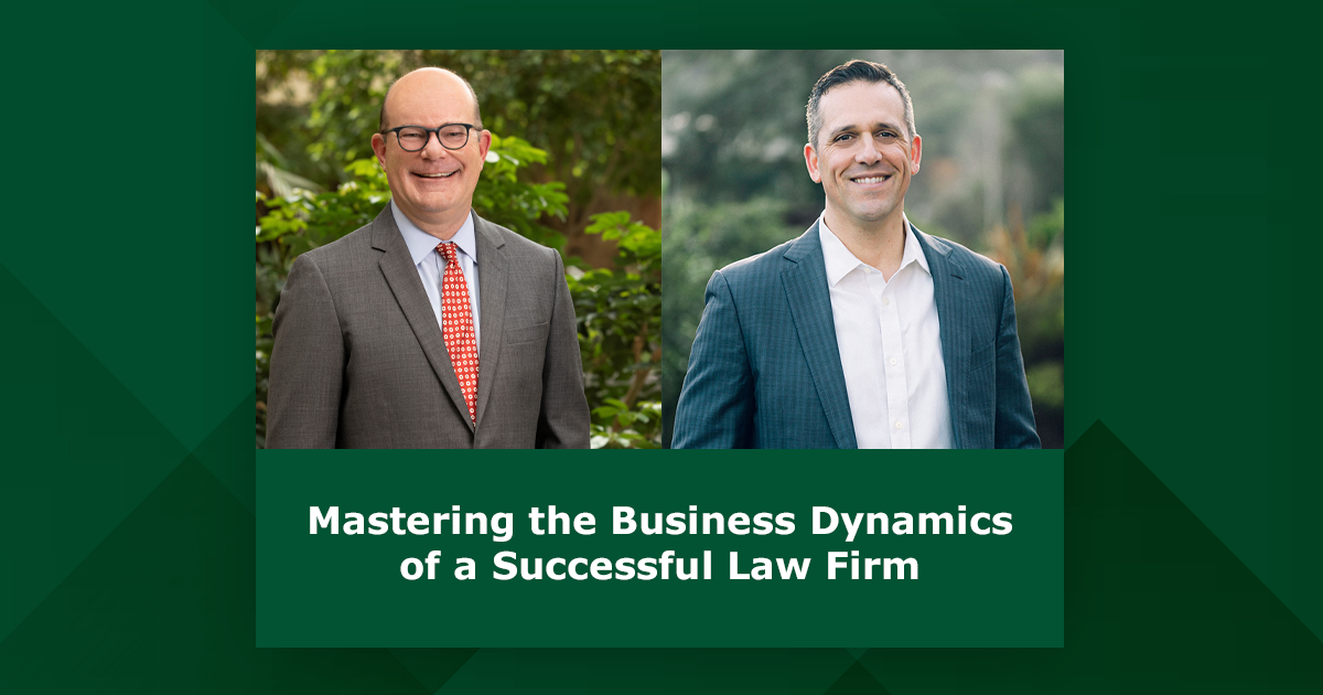 Mastering the Business Dynamics of a Successful Law Firm Webinar ...