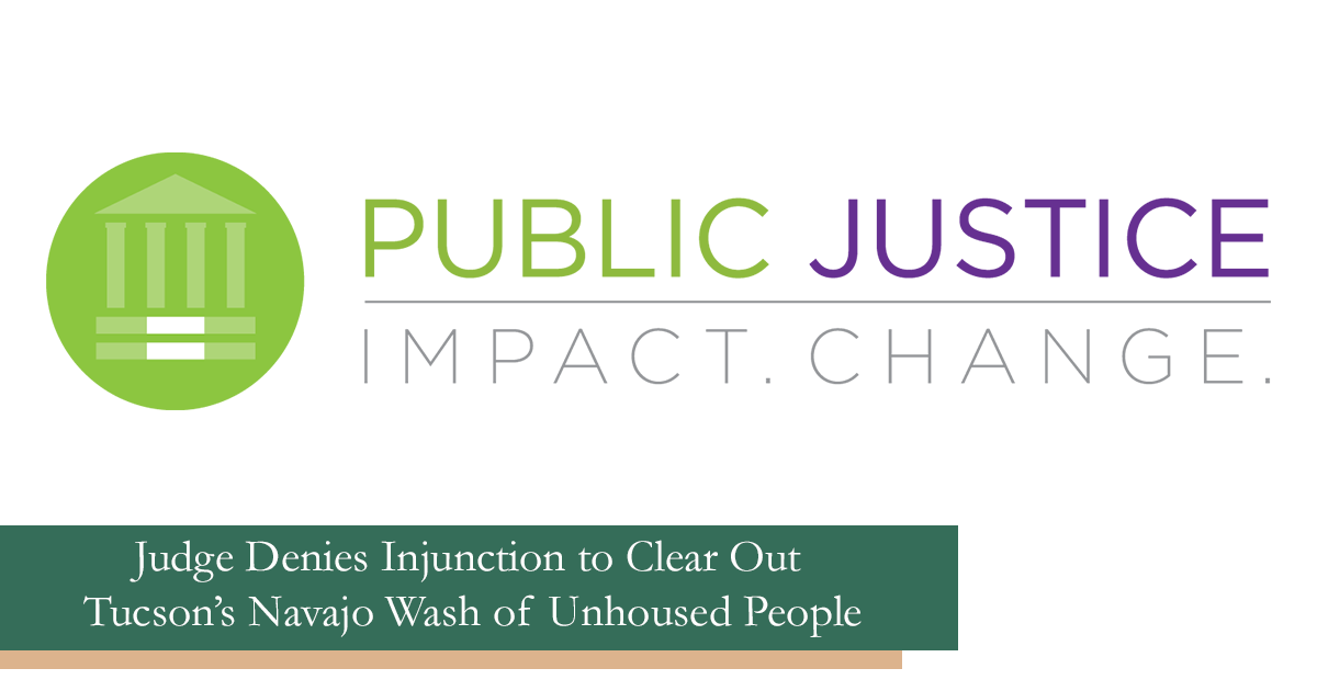 Judge Denies Injunction to Clear Out Tucson’s Navajo Wash of Unhoused ...