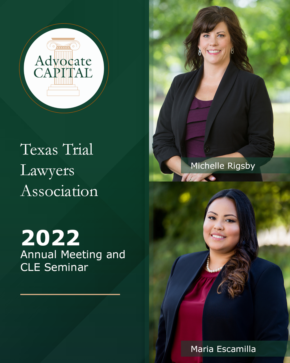 TTLA 2022 Annual Meeting and CLE Seminar | Advocate Capital, Inc.