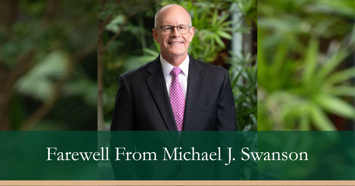 Farewell From Michael J. Swanson | Advocate Capital, Inc.