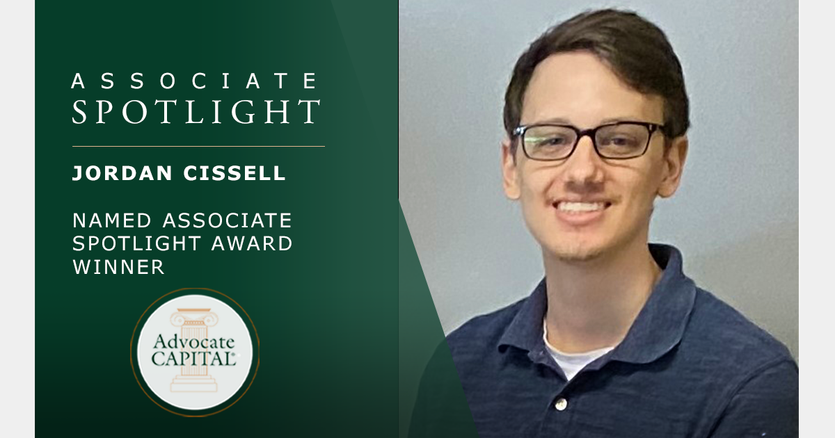 Associate Spotlight: Jordan Cissell | Advocate Capital, Inc.